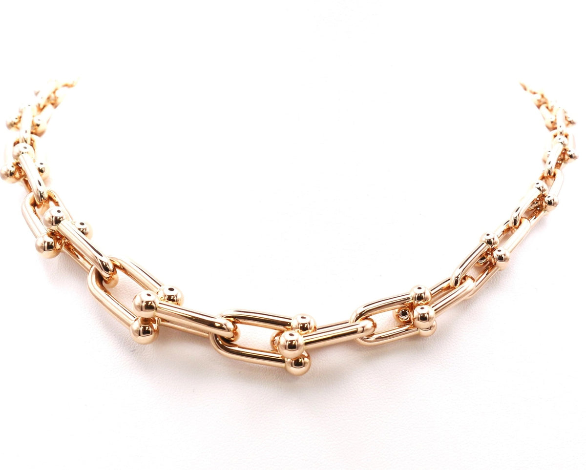 Pre-Owned Tiffany & Co Graduated Hardware Link Necklace I S&R