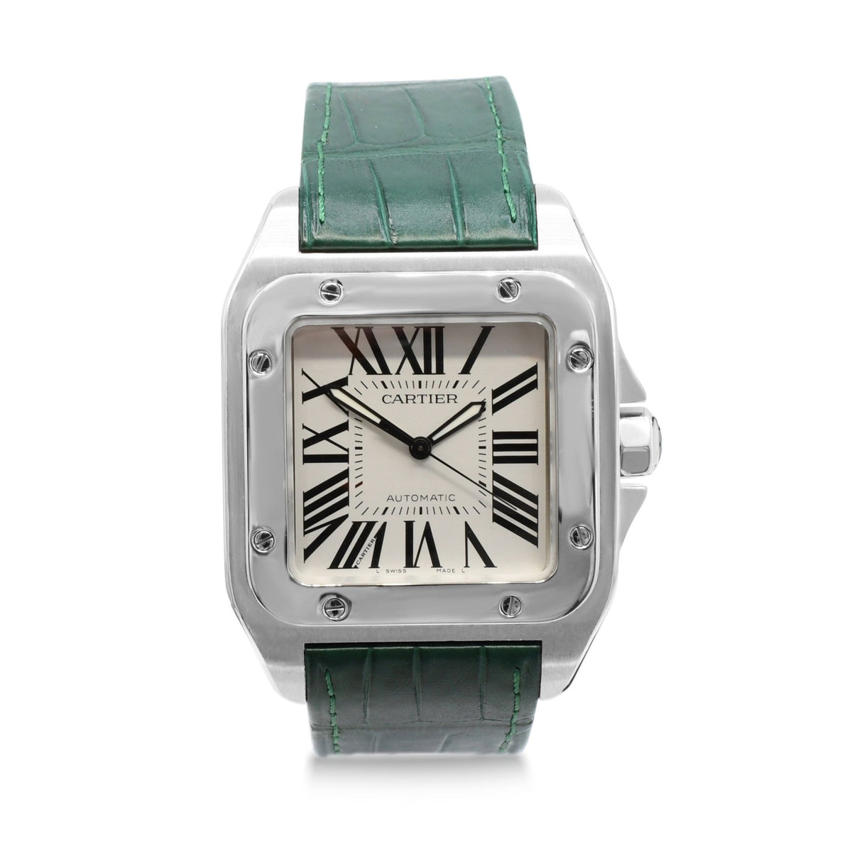 Pre-Owned Cartier 38mm Santos 100 Steel Watch Ref 2656 I S&R