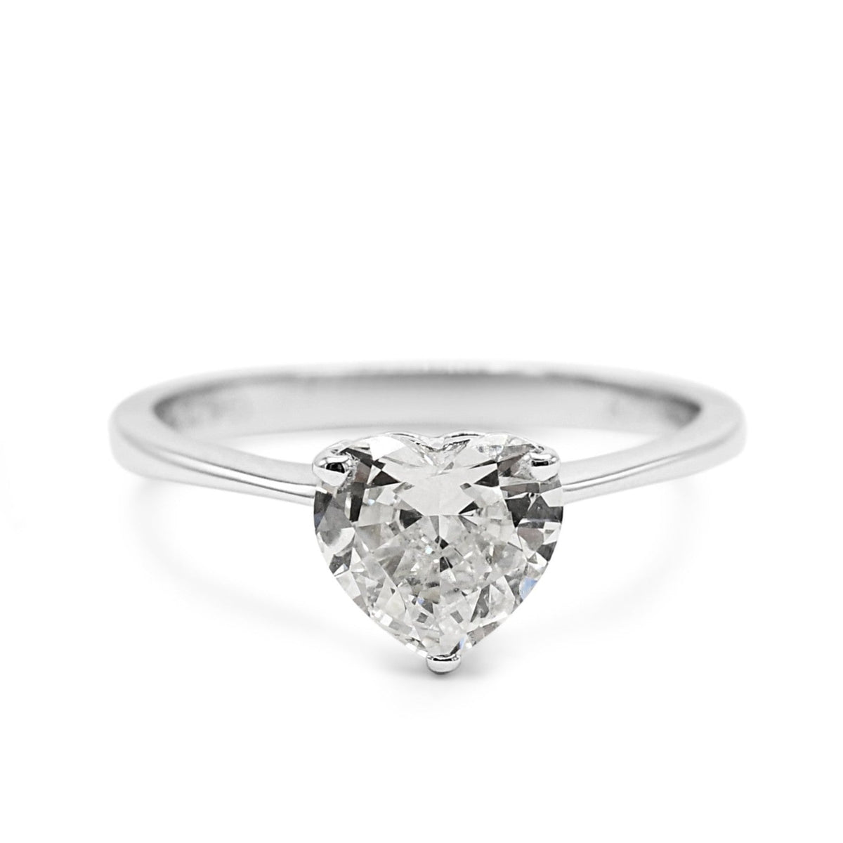 Pre-Owned GIA Certificated Diamond Heart Ring I S&R