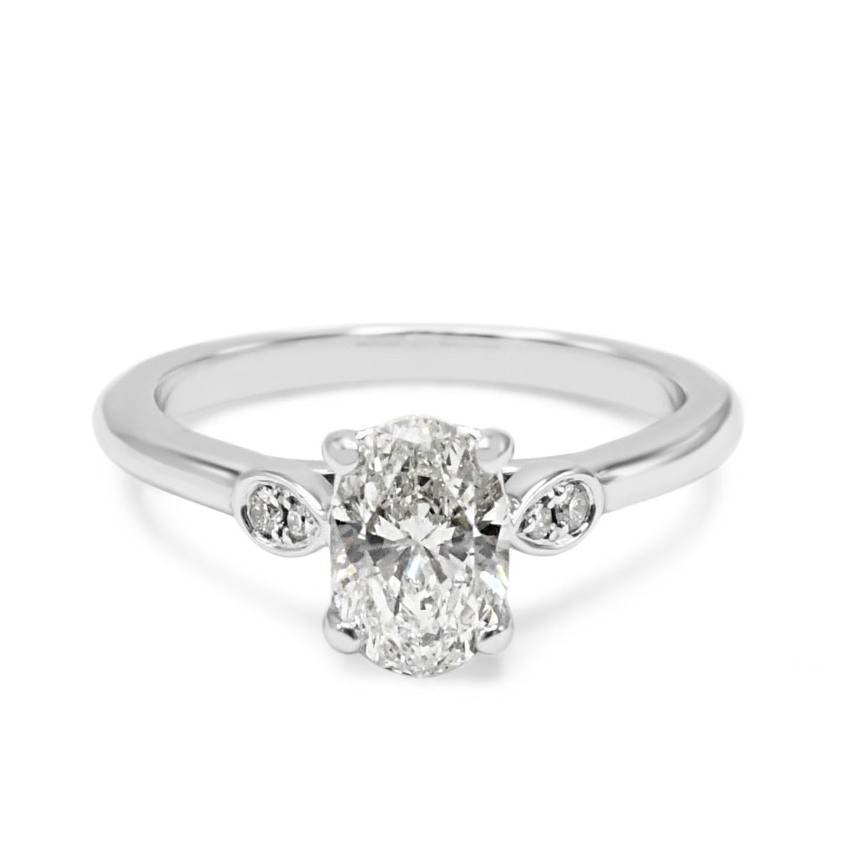 Pre-Owned GIA Certificated Solitaire Oval Diamond Ring I S&R