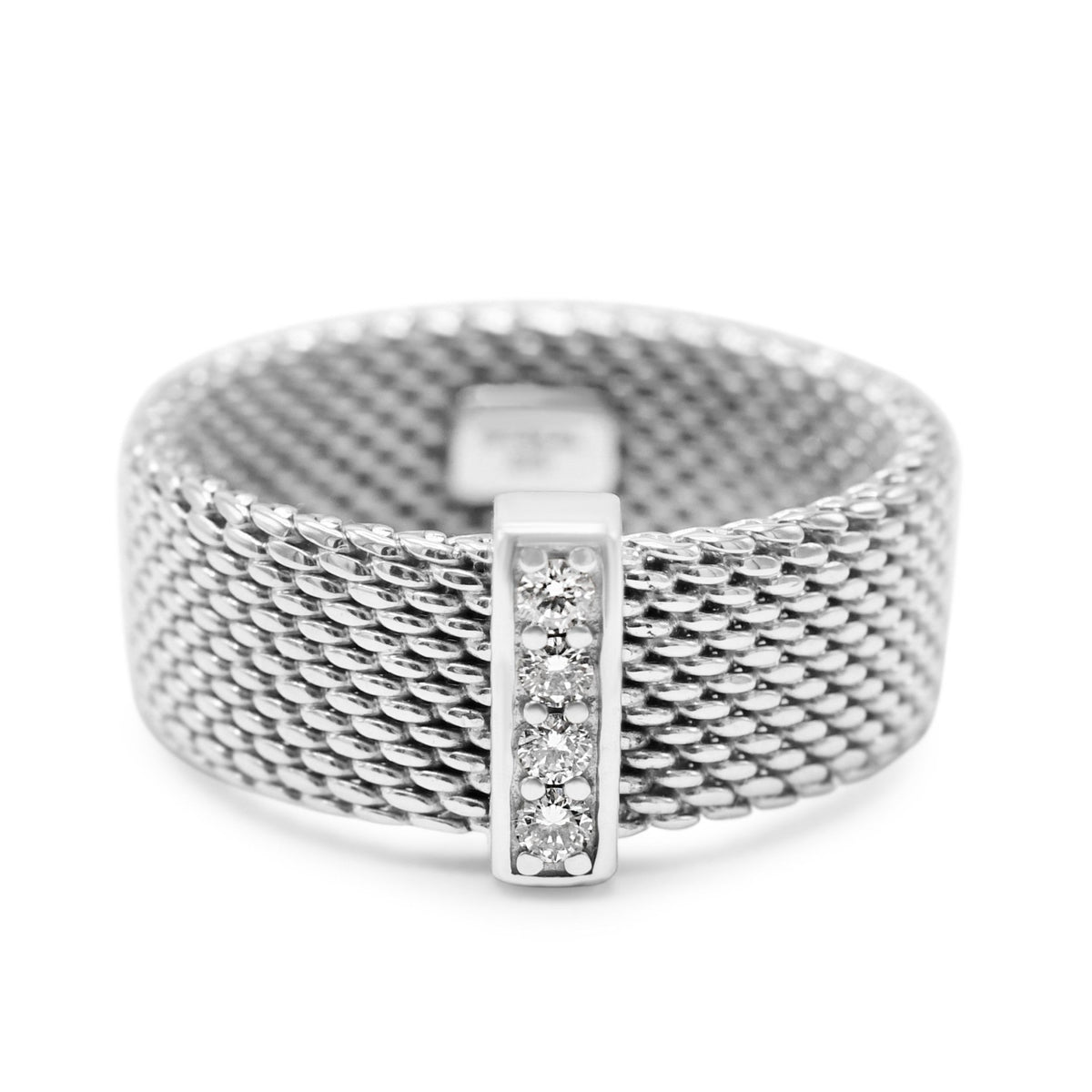 Pre-Owned Tiffany & Co Somerset Diamond Mesh Ring I S&R