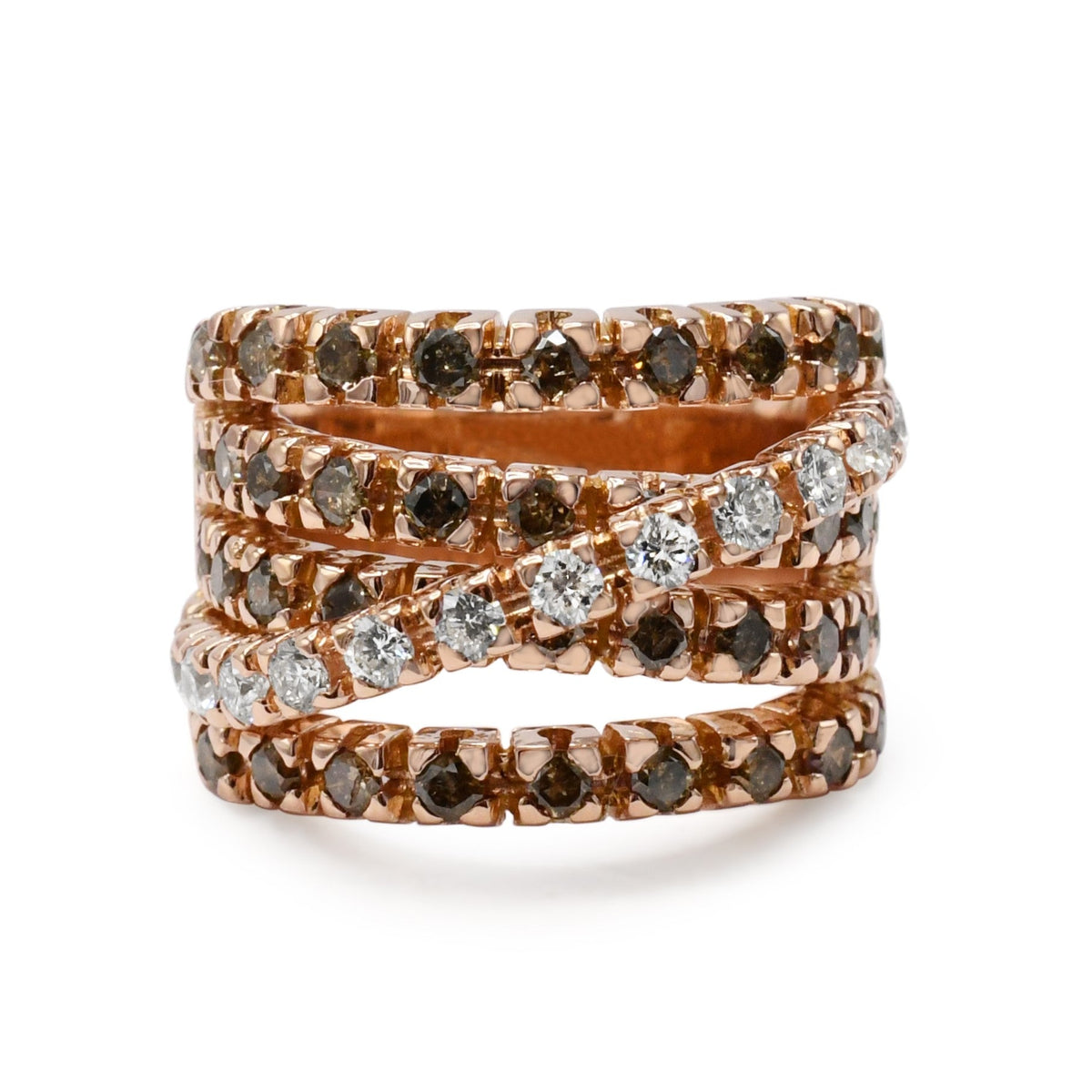 Pre-Owned Brilliant Cut Diamond Five Row Ring I S&R
