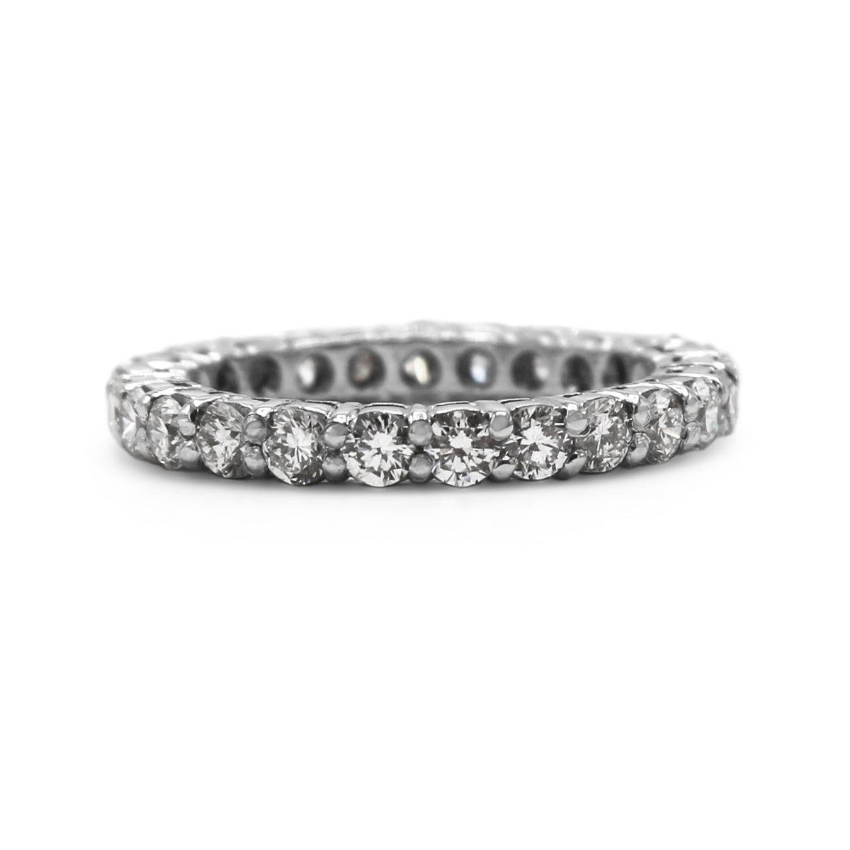 Pre-owned Platinum Diamond Eternity Ring - Brilliant Cut, Full Specs