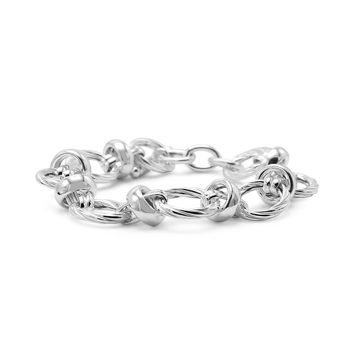 Brand New Twisted Chain 7.5" Link Bracelet I S&R
